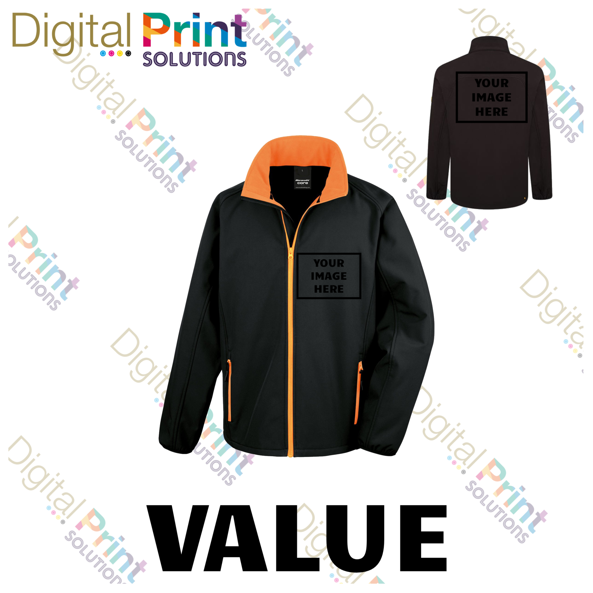 Digital Print Solutions. Male Value Soft Shell (Adults)
